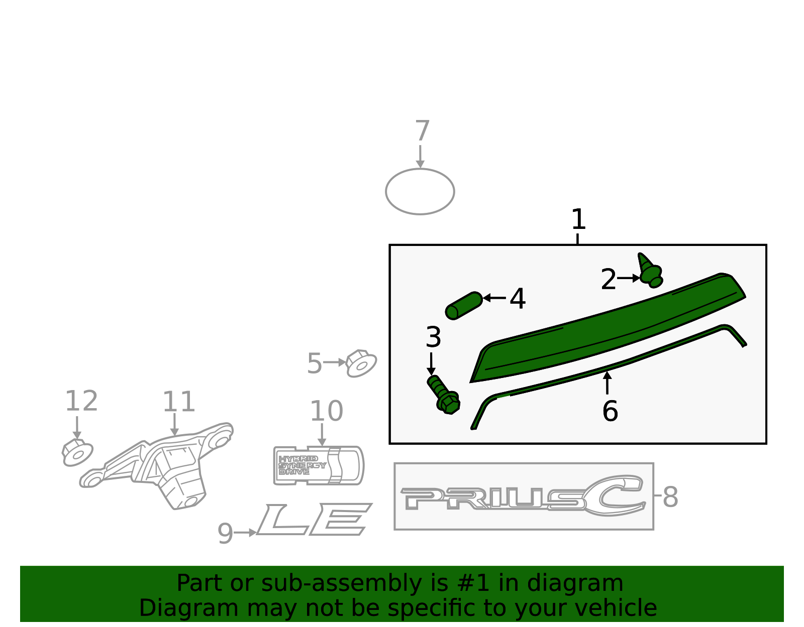 76801-52430-B1 - Trim Molding 2012-2018 Toyota Prius C | Toyota San ...