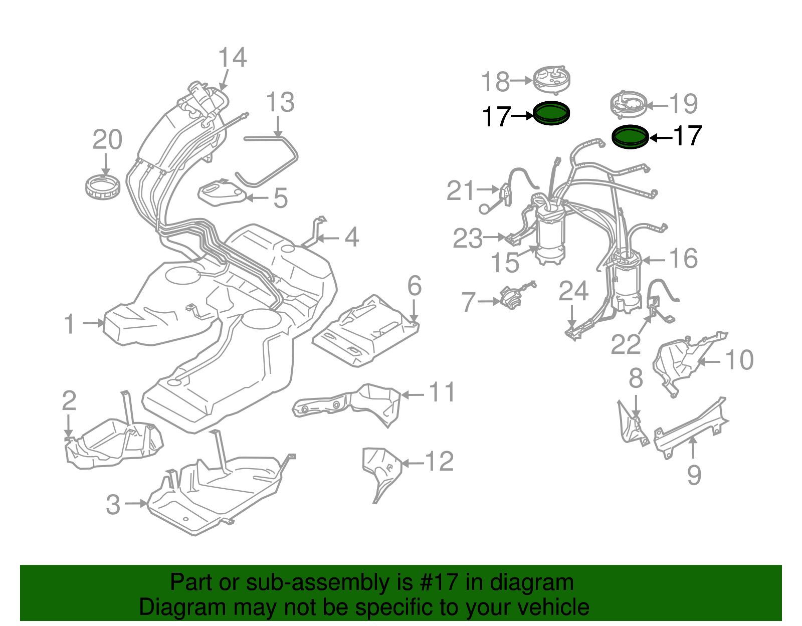 2006-2025 Volkswagen Fuel Pump Gasket WHT-005-184 | OEM Parts Online