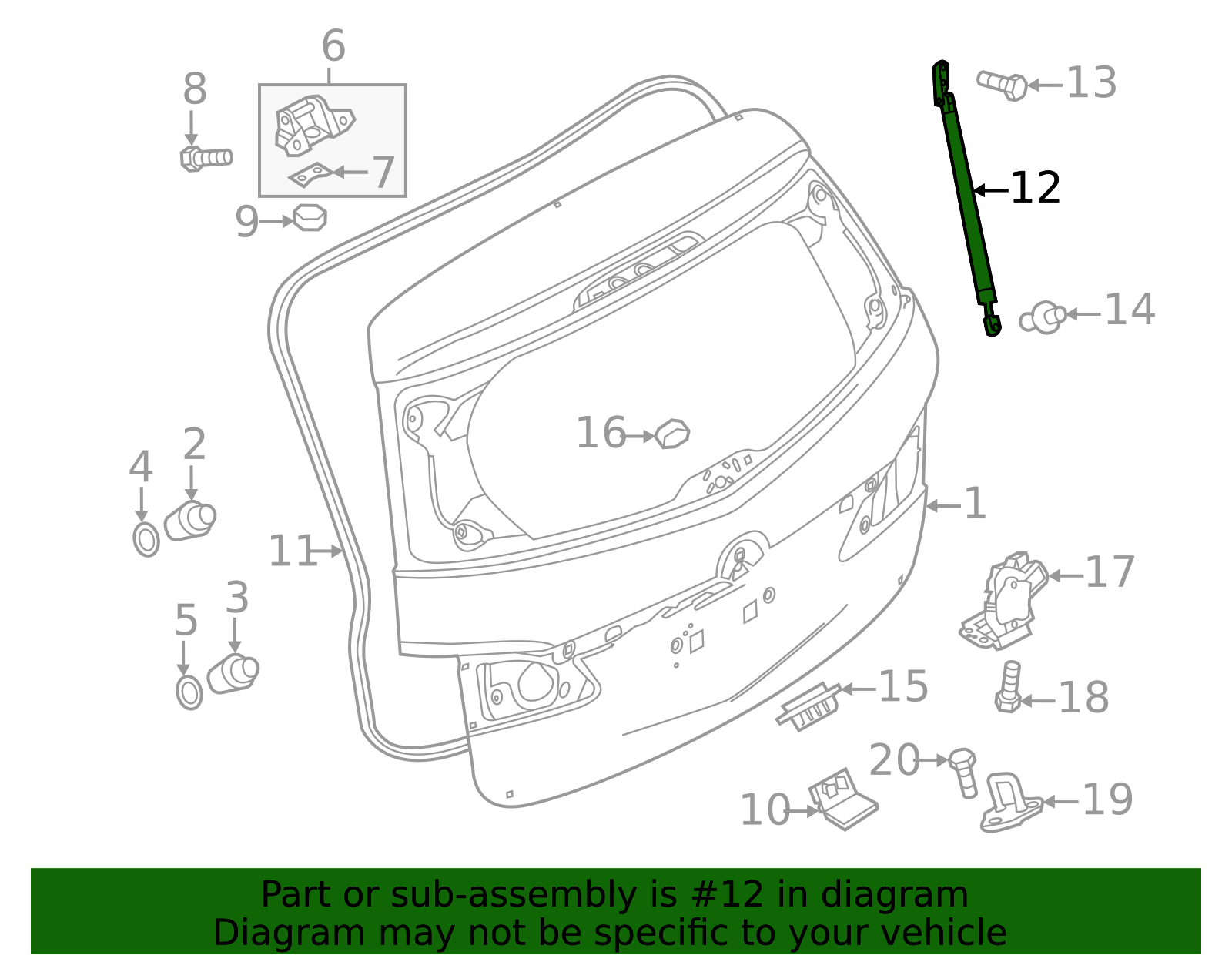 C513-63-620E - Lift-Gate Lift Support Mazda Parts.US