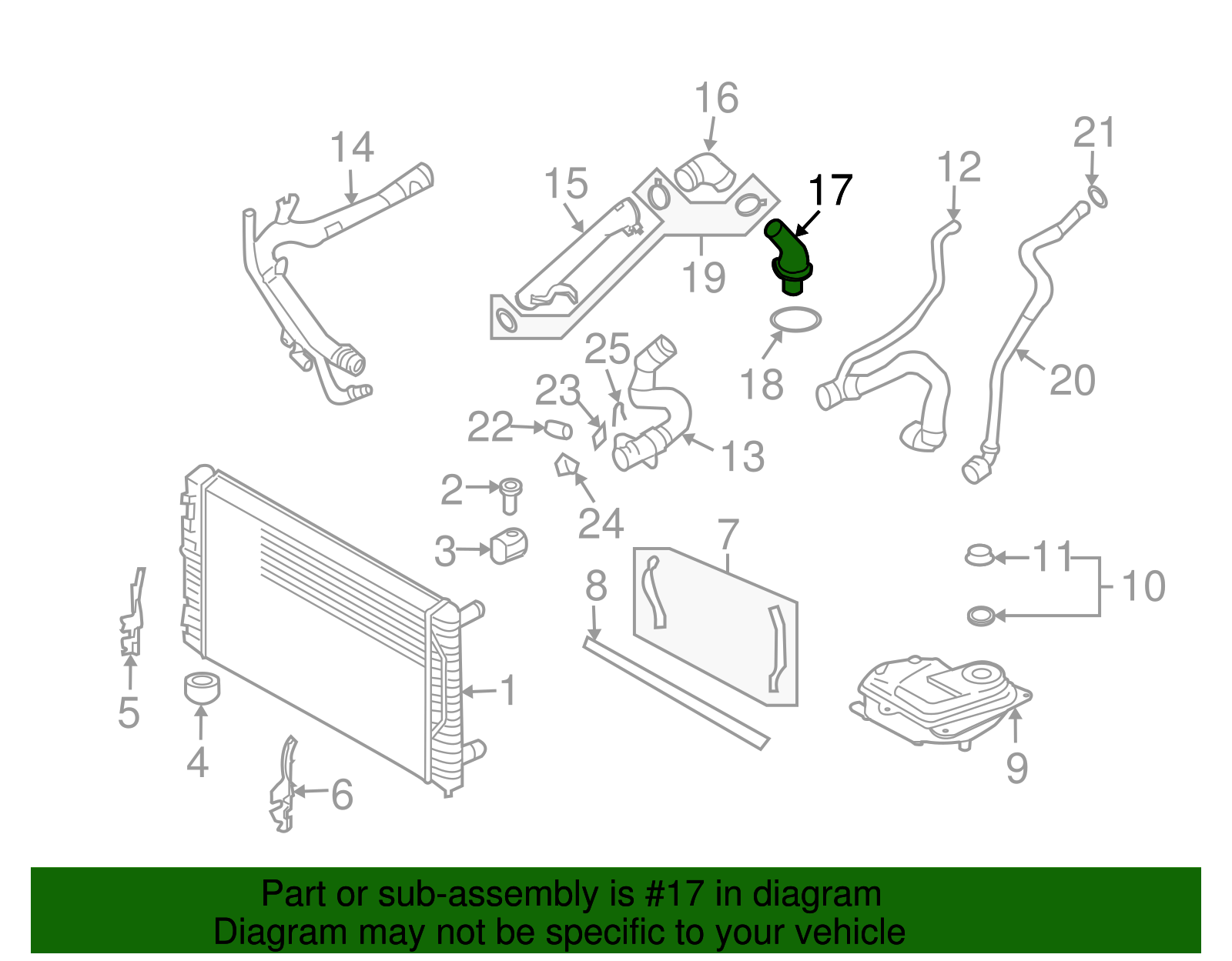 06C-121-111-E - Thermostat Housing 2002-2006 Audi | Audi OEM Parts Guy