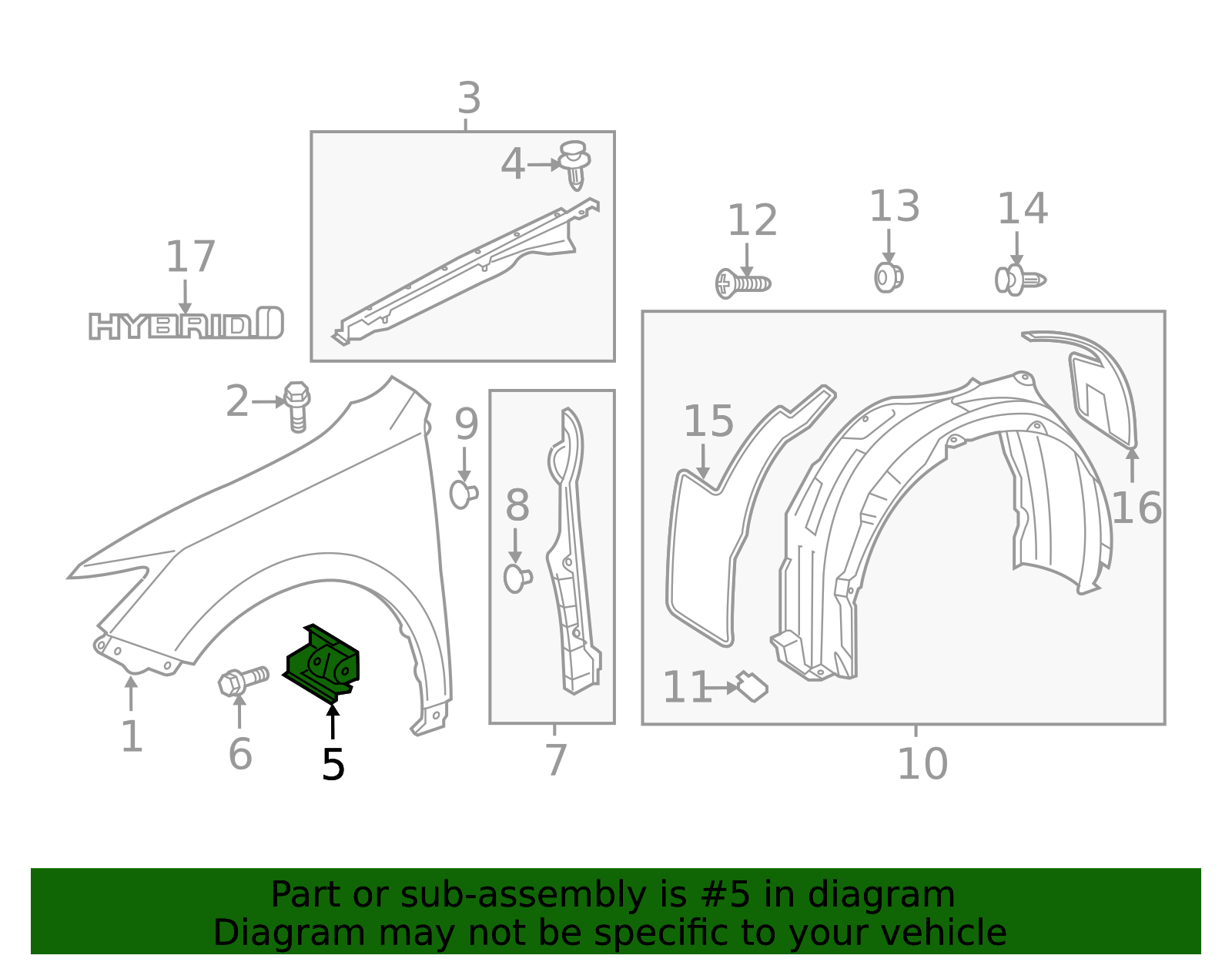 2012-2014 Toyota Camry Front Bracket 53804-33030 | Toyota Parts Center