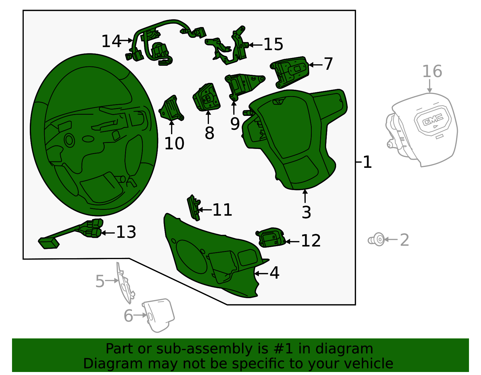 85594346 - 2023-2024 GMC Yukon - Steering Wheel | Partners Chevy