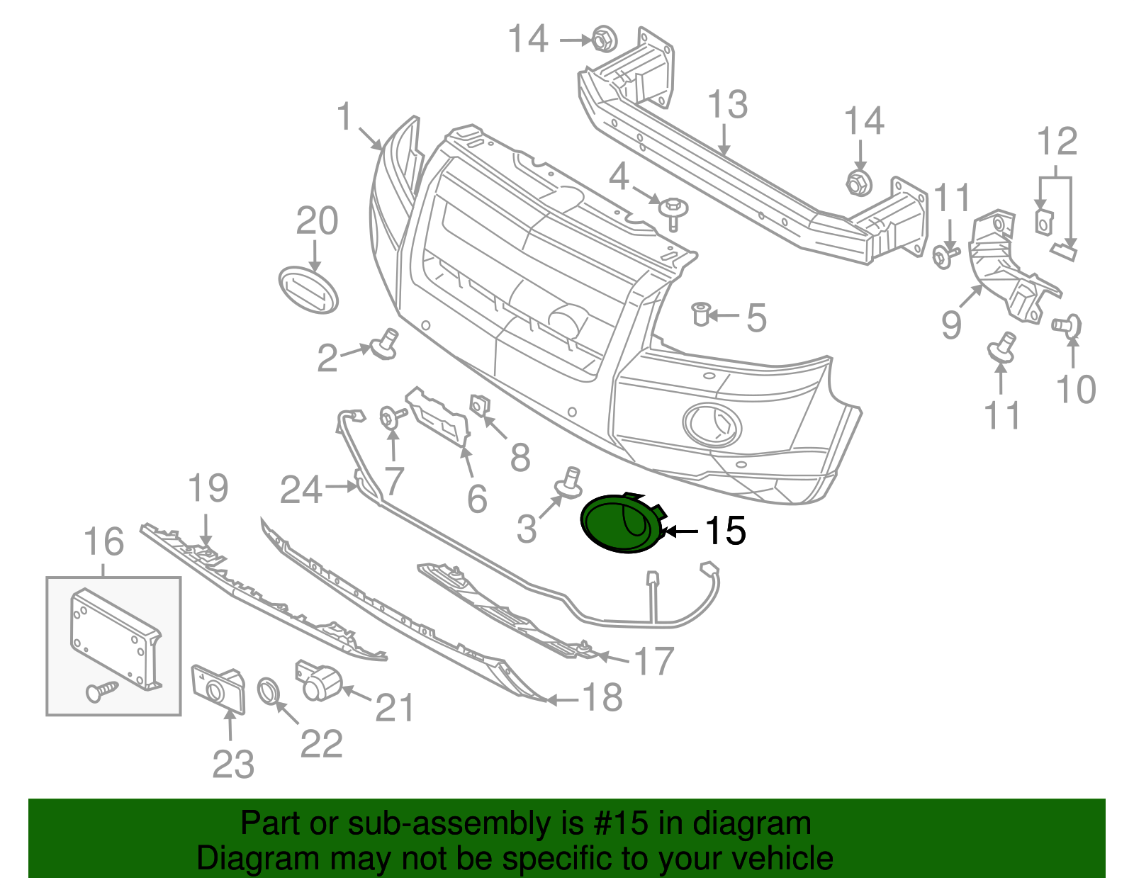 LR021951 - Lamp Bezel - 2011 2012 Land Rover LR2 | Land Rover Lake Bluff