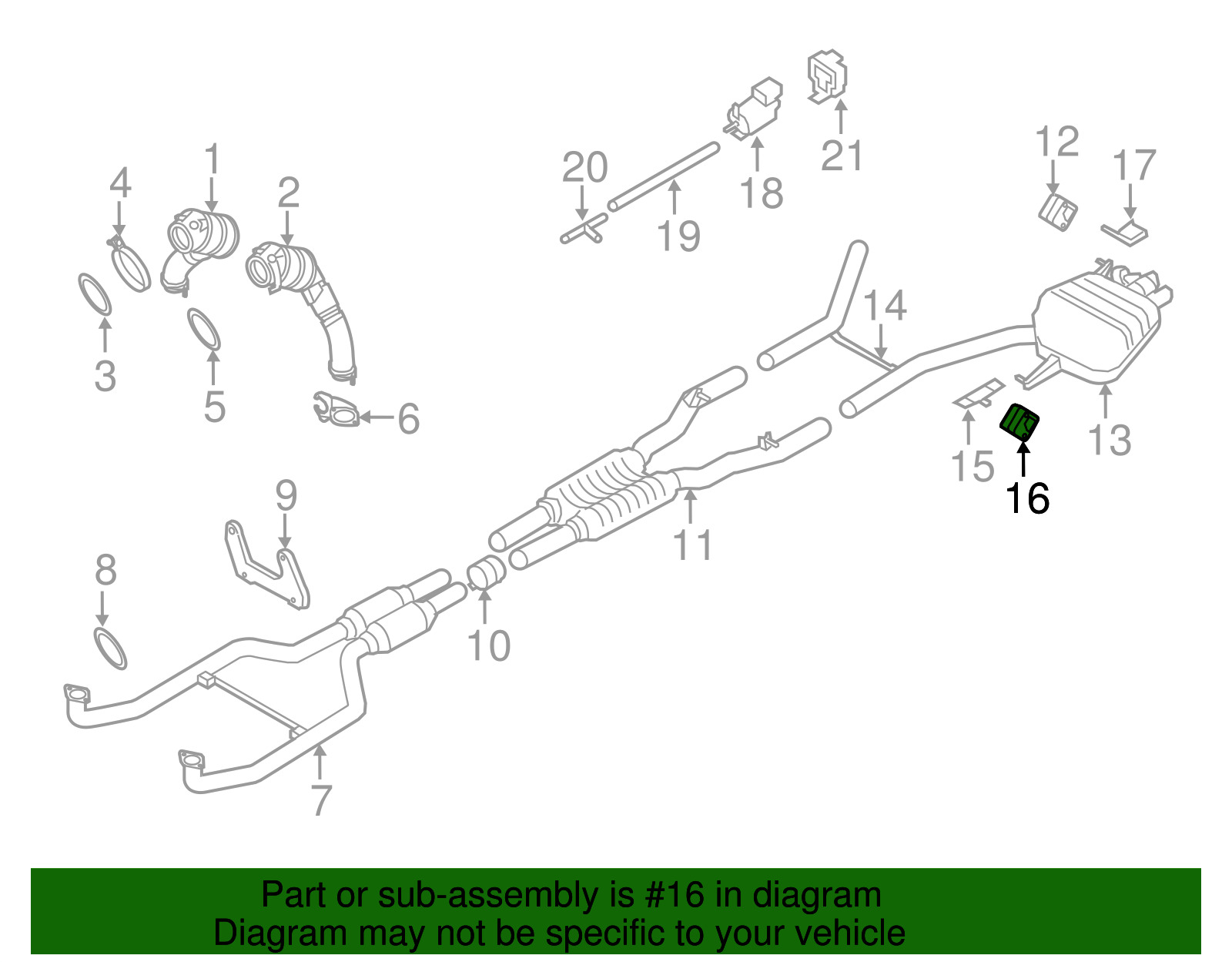 Genuine BMW 18-20-7-585-358 | Rear Muffler Rubber Mount | FREE Shipping ...
