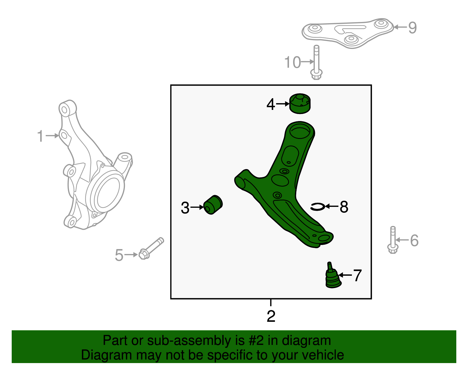 54500-A7100 - Lower Control Arm 2014-2018 Kia | Kia.Parts Store