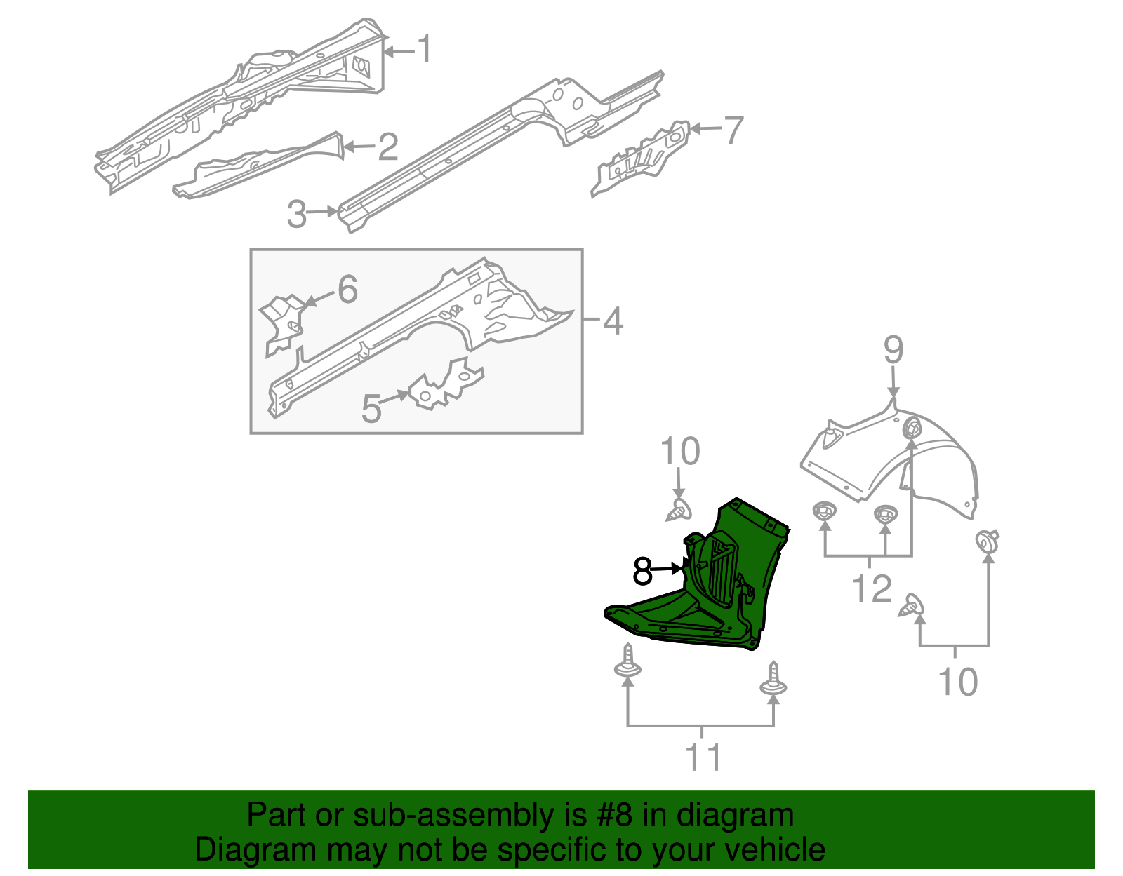 2005-2008 Porsche 911 Ft Fender Liner 997-504-124-00 | OEM Parts Online