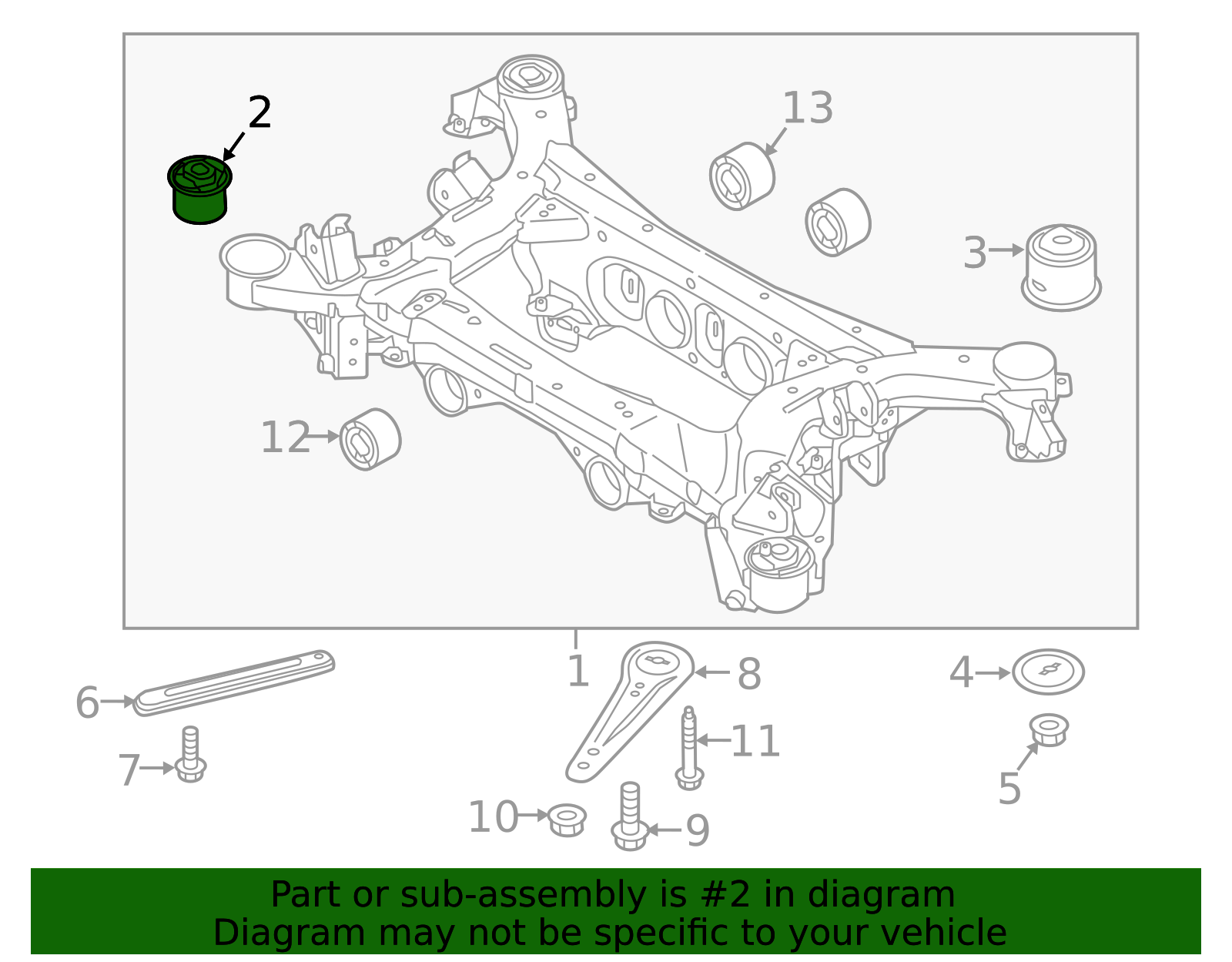 55418-B1100 - High-Quality Suspension Crossmember Insulator for 2018 ...