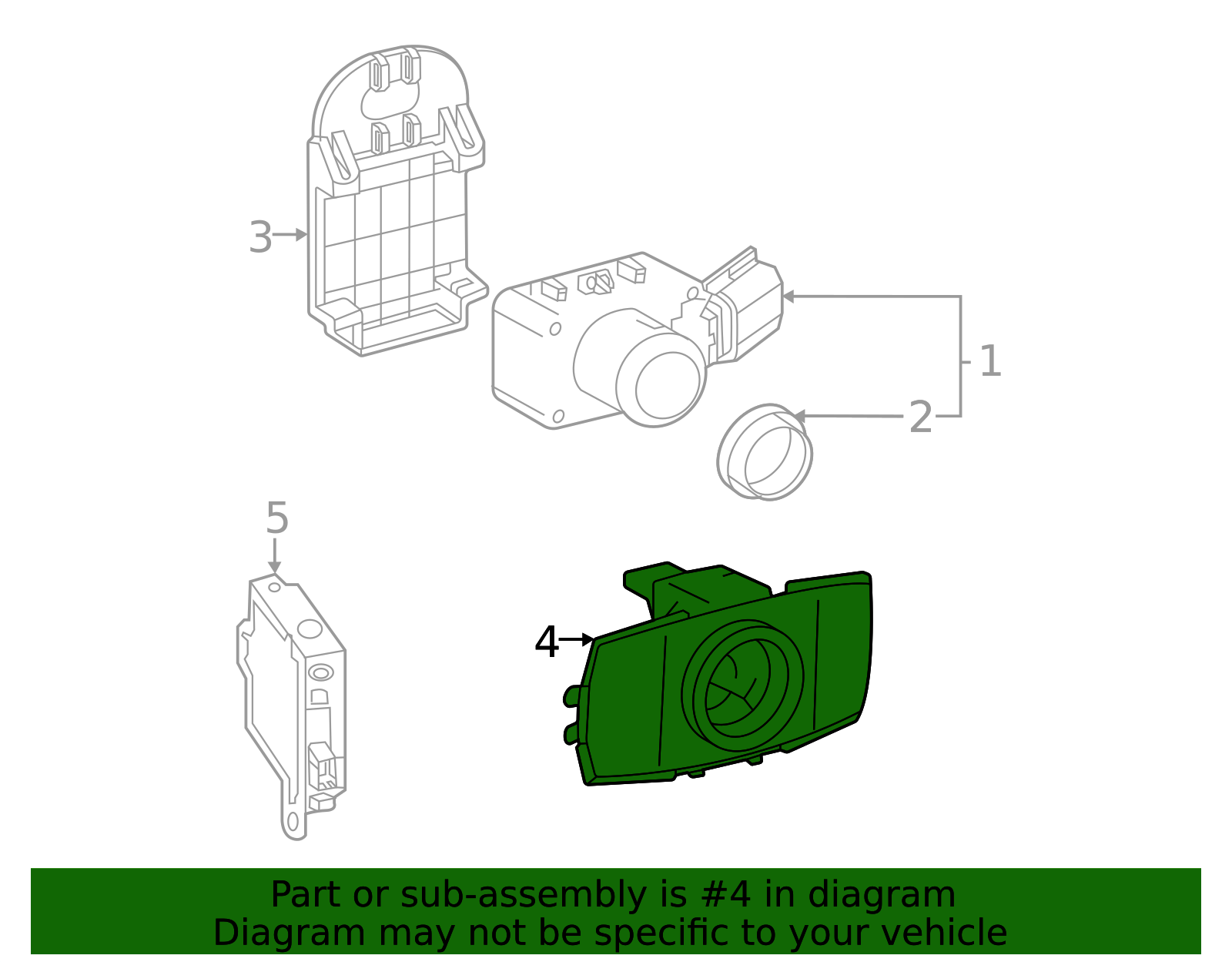 89348-12170-J2 - Park Sensor Retainer 2019-2020 Toyota Mirai | Toyota ...