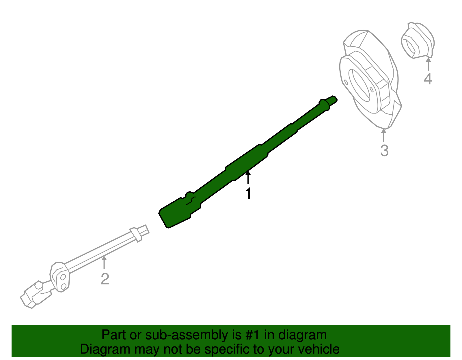 2005-2011 Ford Upper Shaft 5W1Z-3B676-AB | Miracle Ford Parts