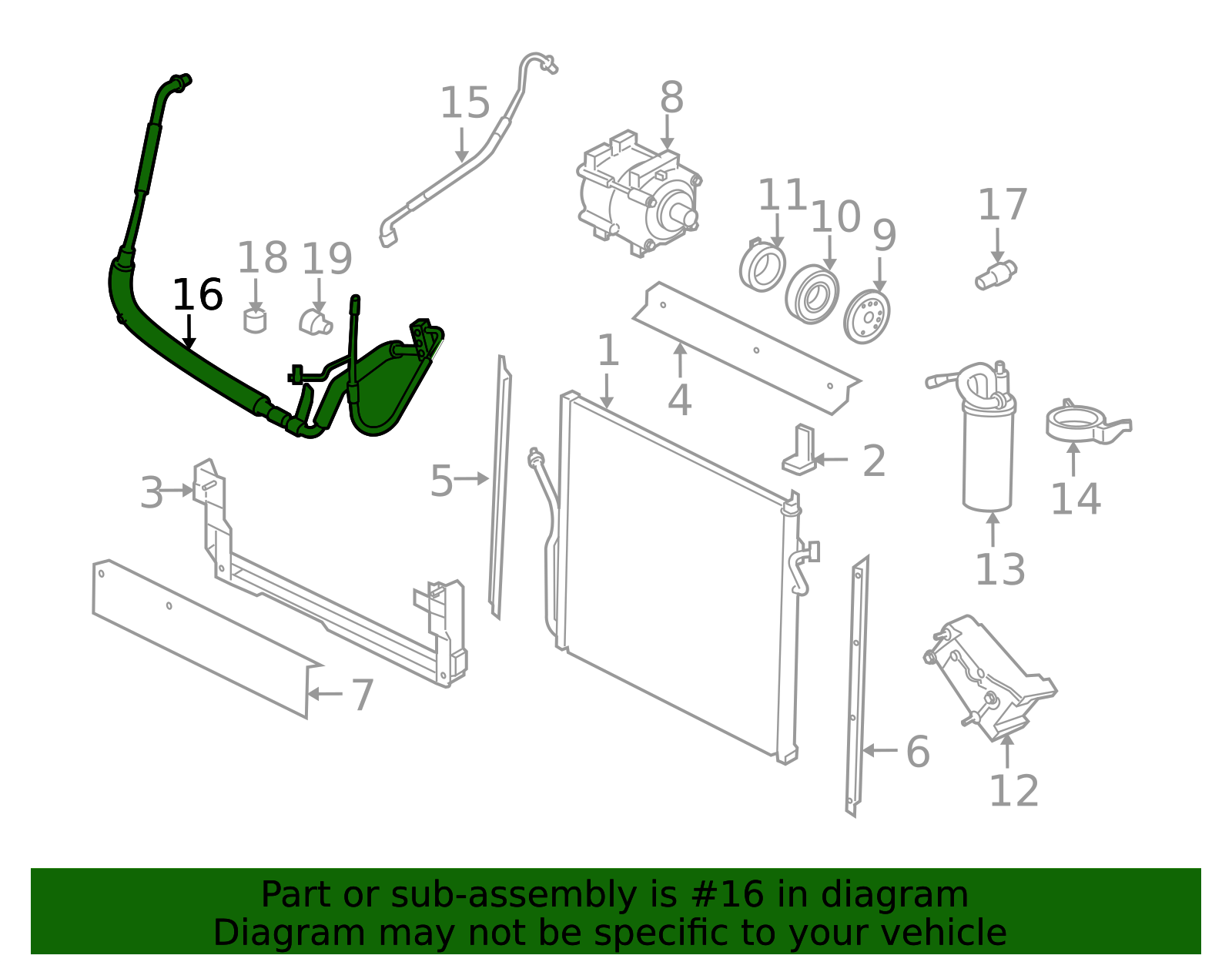 1997-2011 Ford Motorcraft Hose & Tube Assembly YF-3660 | TascaParts.com