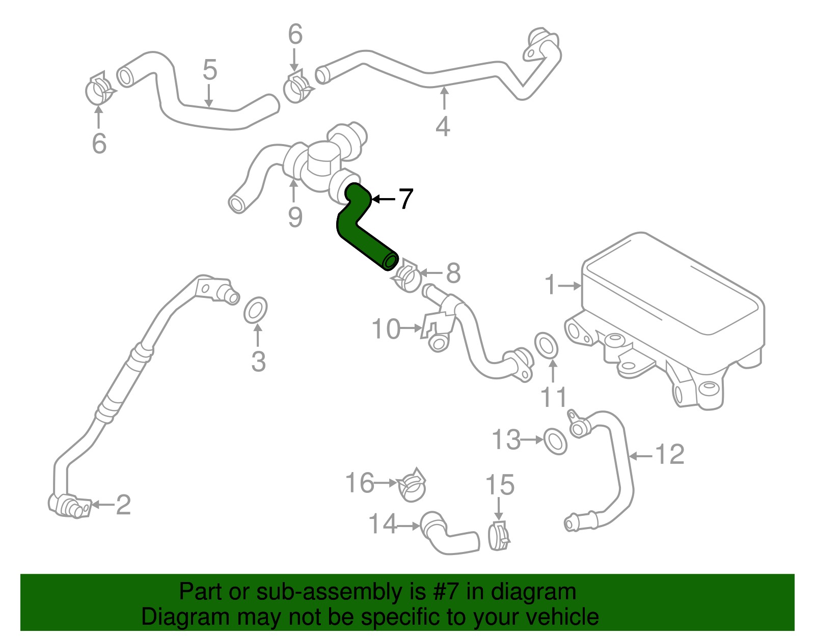 2011-2012 Volkswagen Touareg Hose Assembly 7P6-122-157-J | VW Direct ...