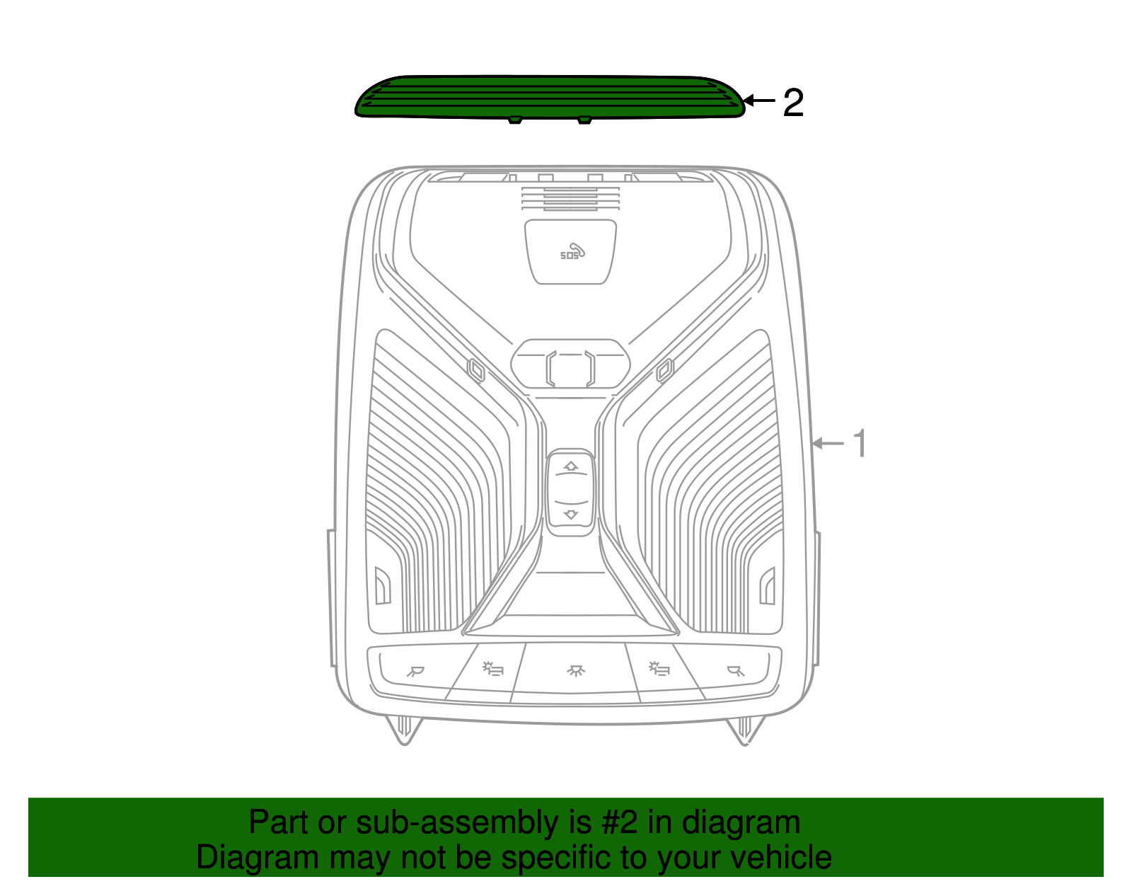 61-31-9-396-023 - 2017-2024 BMW - Overhead Console Cover | BMWPartsHub