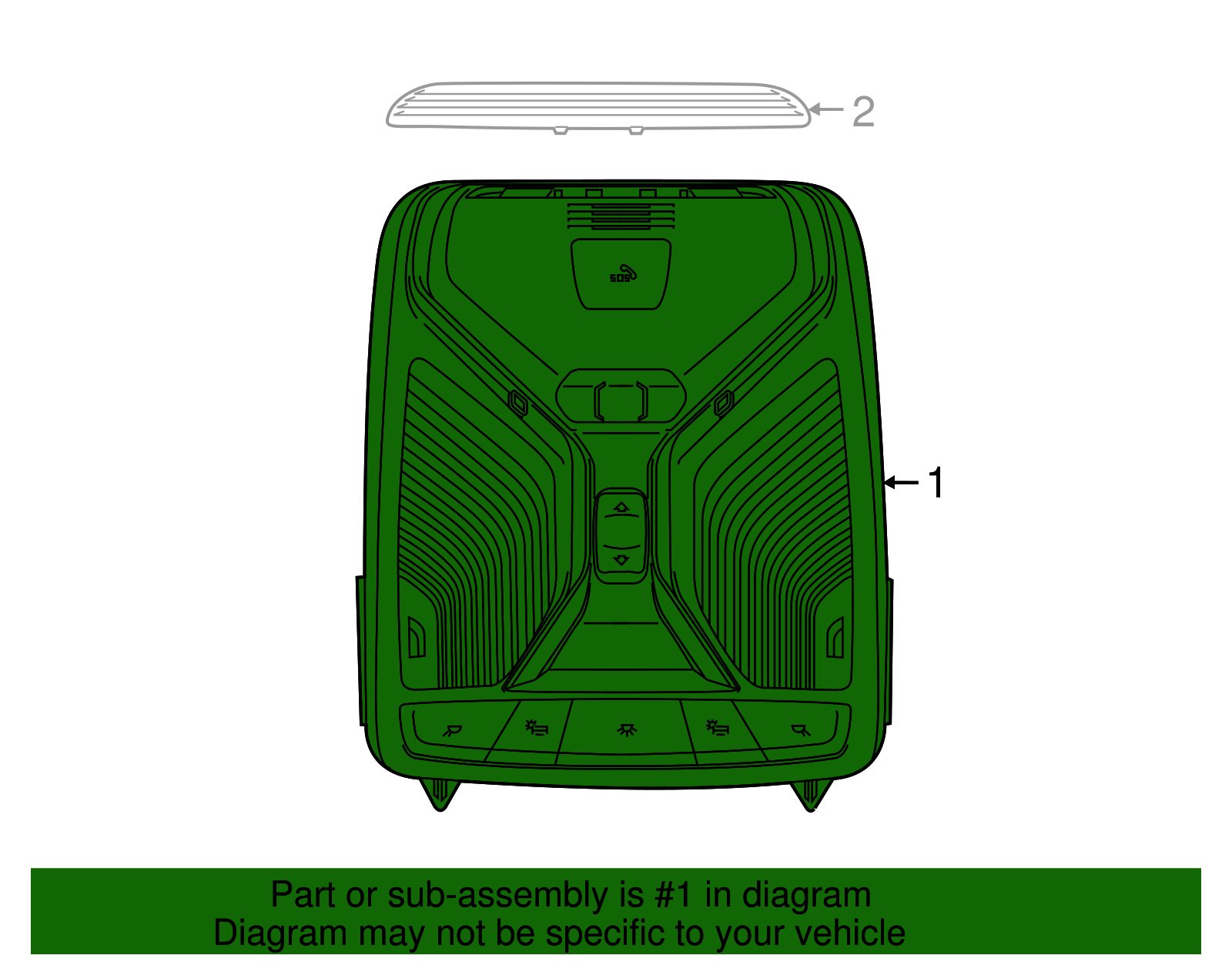 61-31-5-A8A-0F7 - Overhead Console | Buy BMW Parts Now