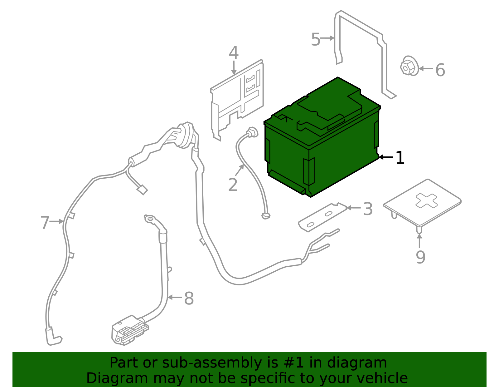 9Y0-915-105-QY - Vehicle Battery Porsche - Factory Auto Parts Direct