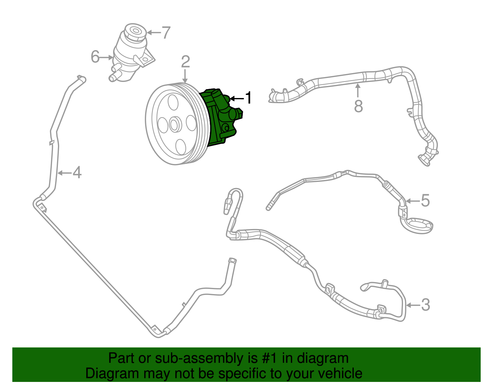 2011-2020 Mopar Power Steering Pump 5151727AD | Mopar Parts Canada