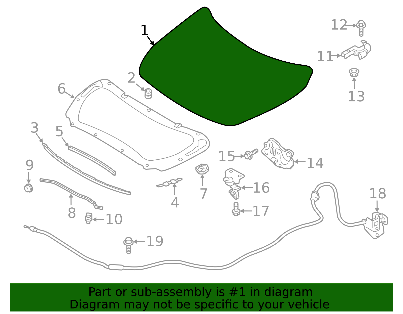 2019-2025 Nissan Altima Hood Assembly 65100-9HJ1A | My Nissan Part