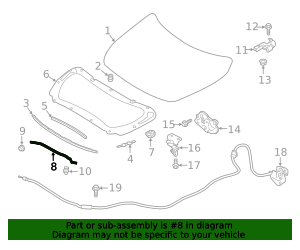 2019-2025 Nissan Altima Support Rod 65771-6CA0A | Nissan Parts Central
