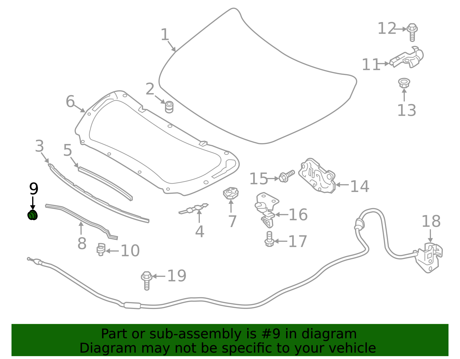Genuine HOOD SUPPORT GROMMET (S13 Z33 B13 B14 R32 R33 D21 +more ...