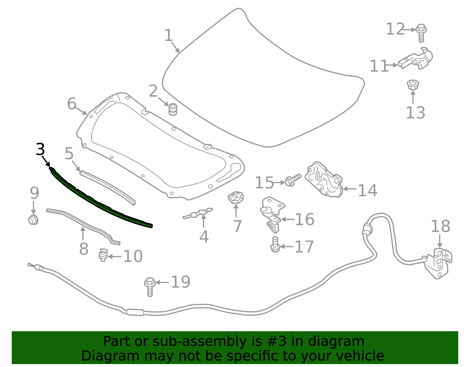 65820-6CA0A - Hood Seal 2019-2025 Nissan Altima | Official Nissan Parts ...
