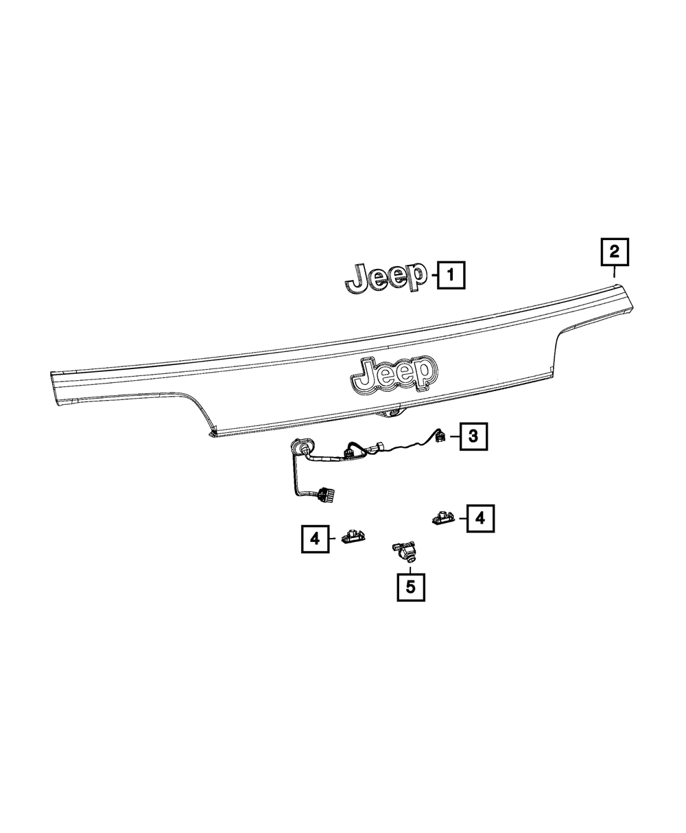 2014-2016 Jeep Grand Cherokee Rear License Plate Lamp Kit 68360247AA ...