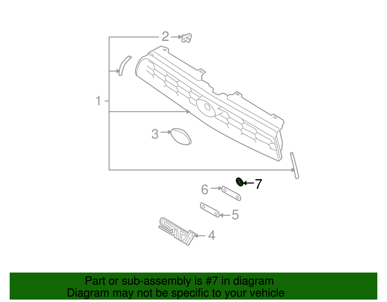 1995-2005 Subaru 1995-2005 Subaru - Grille Assembly Clip 91017AA161 ...