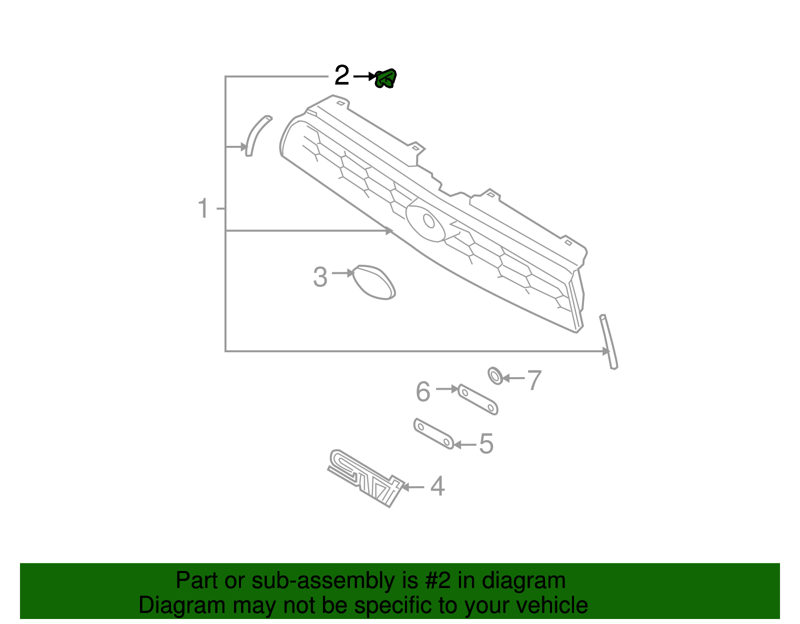 2002-2005 Subaru Impreza Grille Clip 909130030 | Subaru Parts Guys