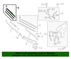 2017-2026 Hyundai Wiper Blade 98360-G8000 | OEM Parts Online