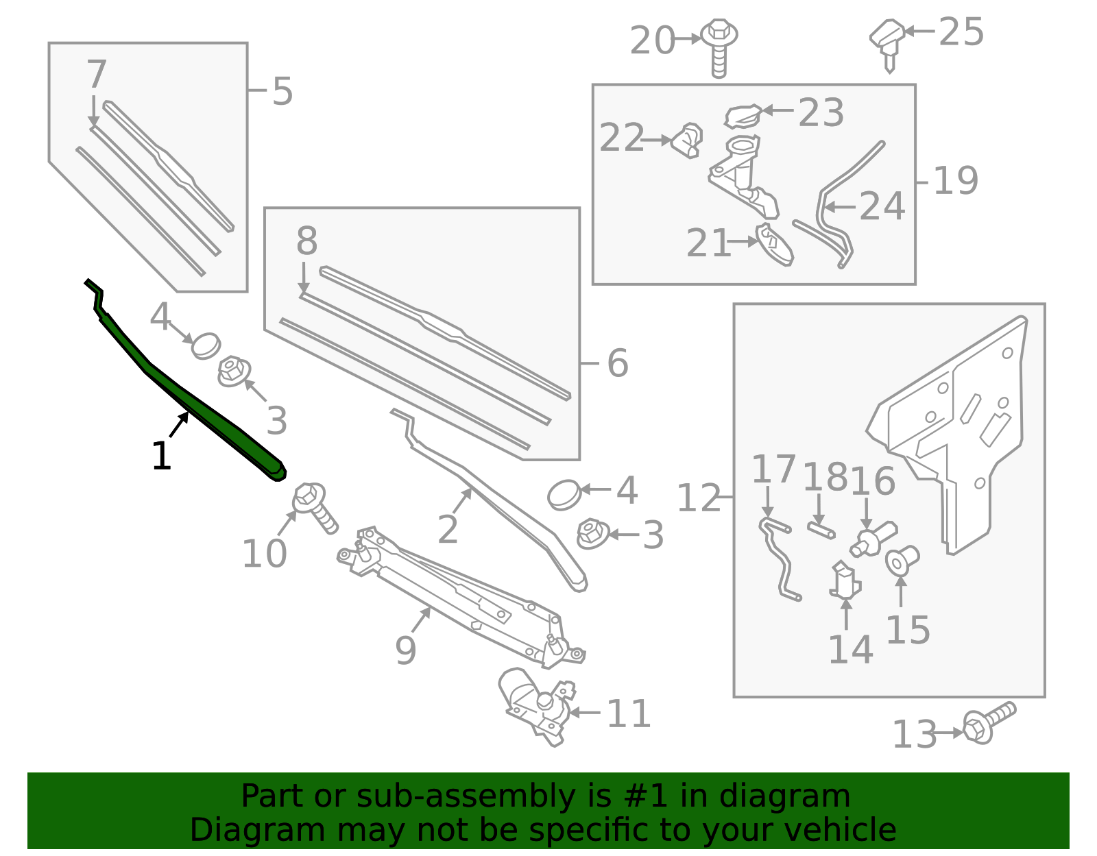 2019-2025 Genesis G70 Wiper Arm 98321-G9000 | MotorMotor