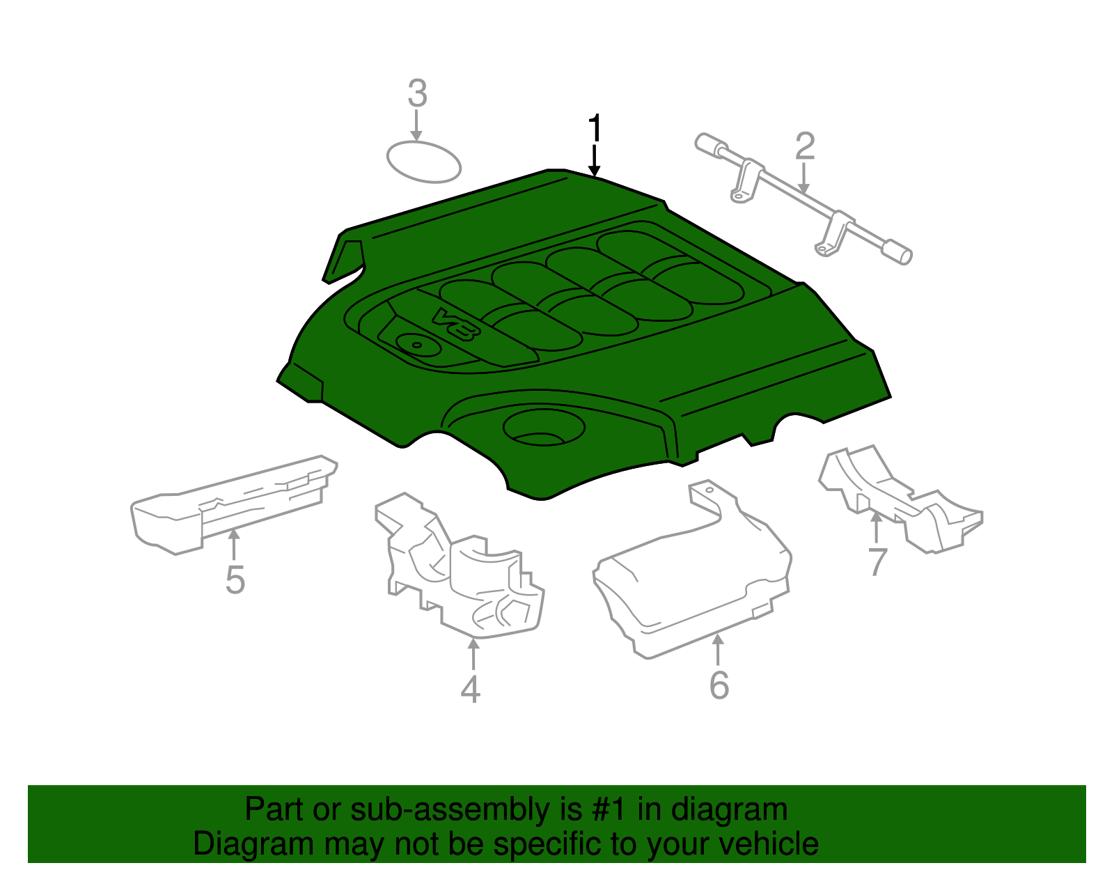 2008-2020 Toyota Land Cruiser Upper Cover 11209-38031 | Toyota Parts Center