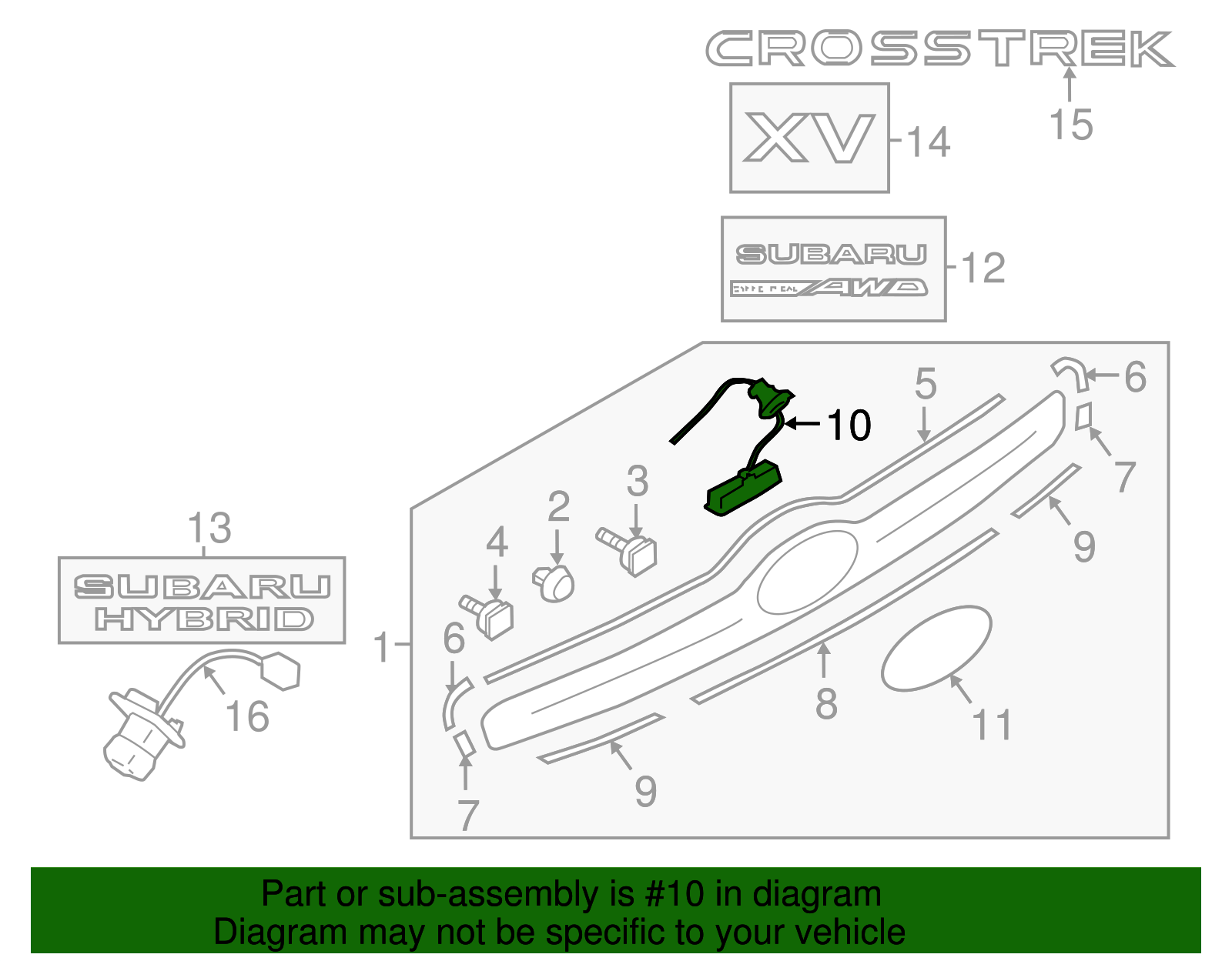 2012-2017 Subaru Switch 63270FJ000 | OEM Parts Online