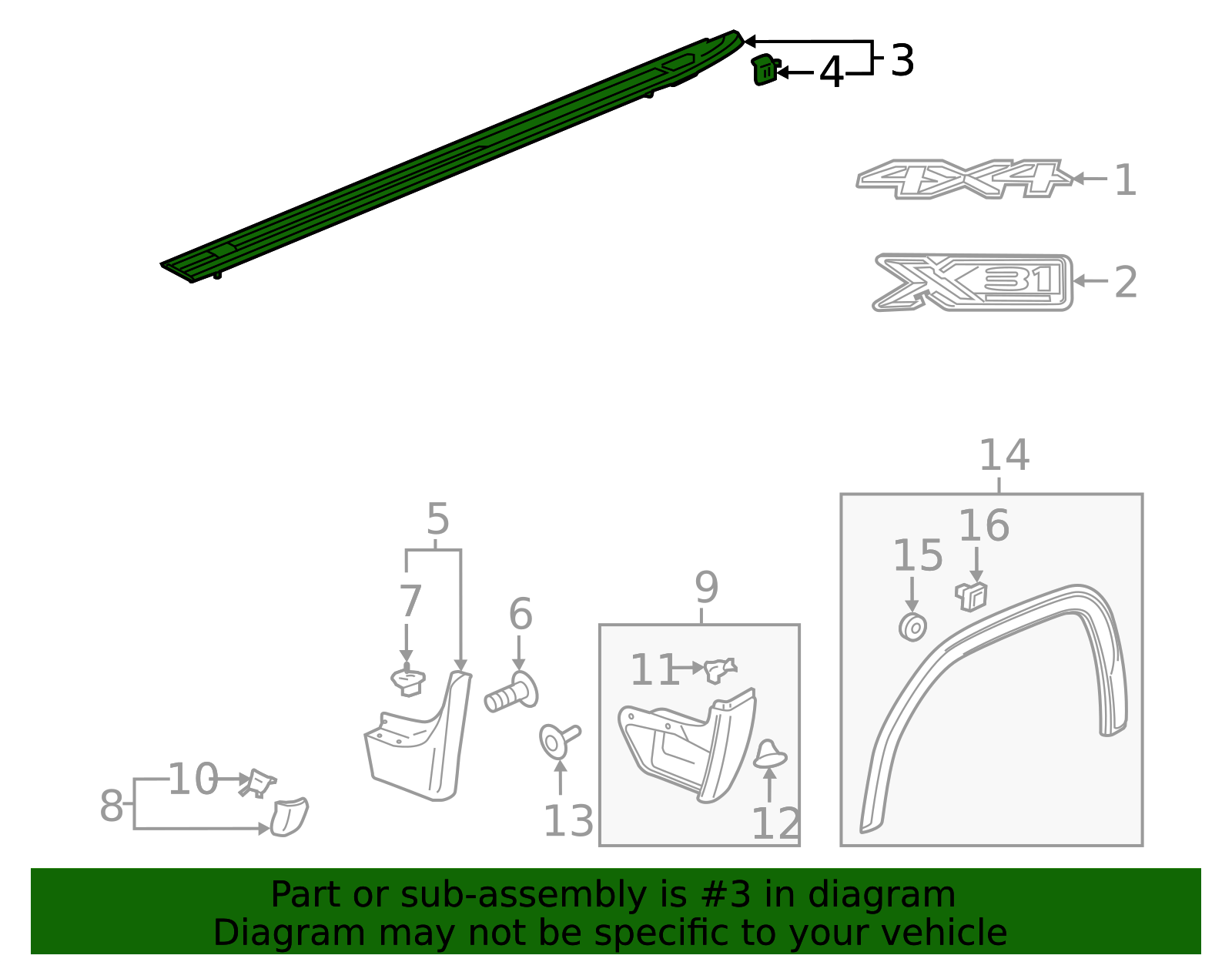 2019-2025 GMC Upper Molding 84526932 | Capital Chevy Parts
