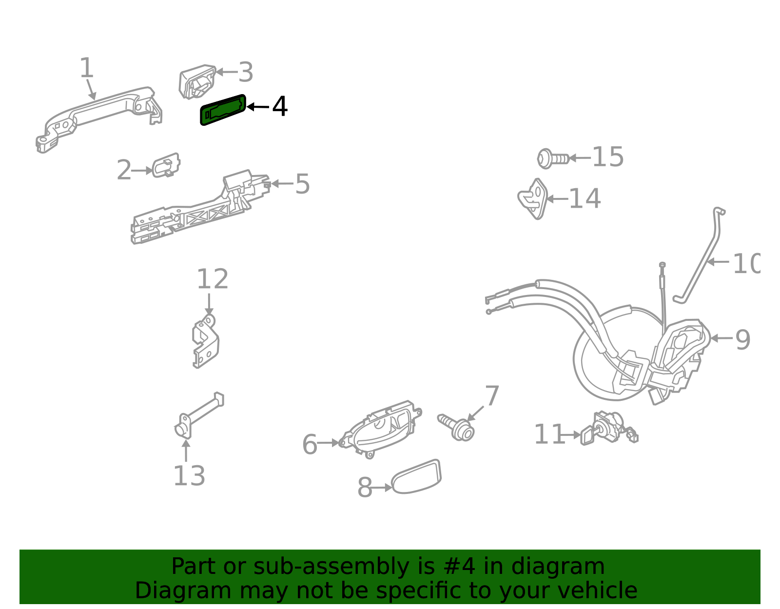 2013-2020 Nissan Handle, Outside Gasket 80654-3TA0A | TascaParts.com