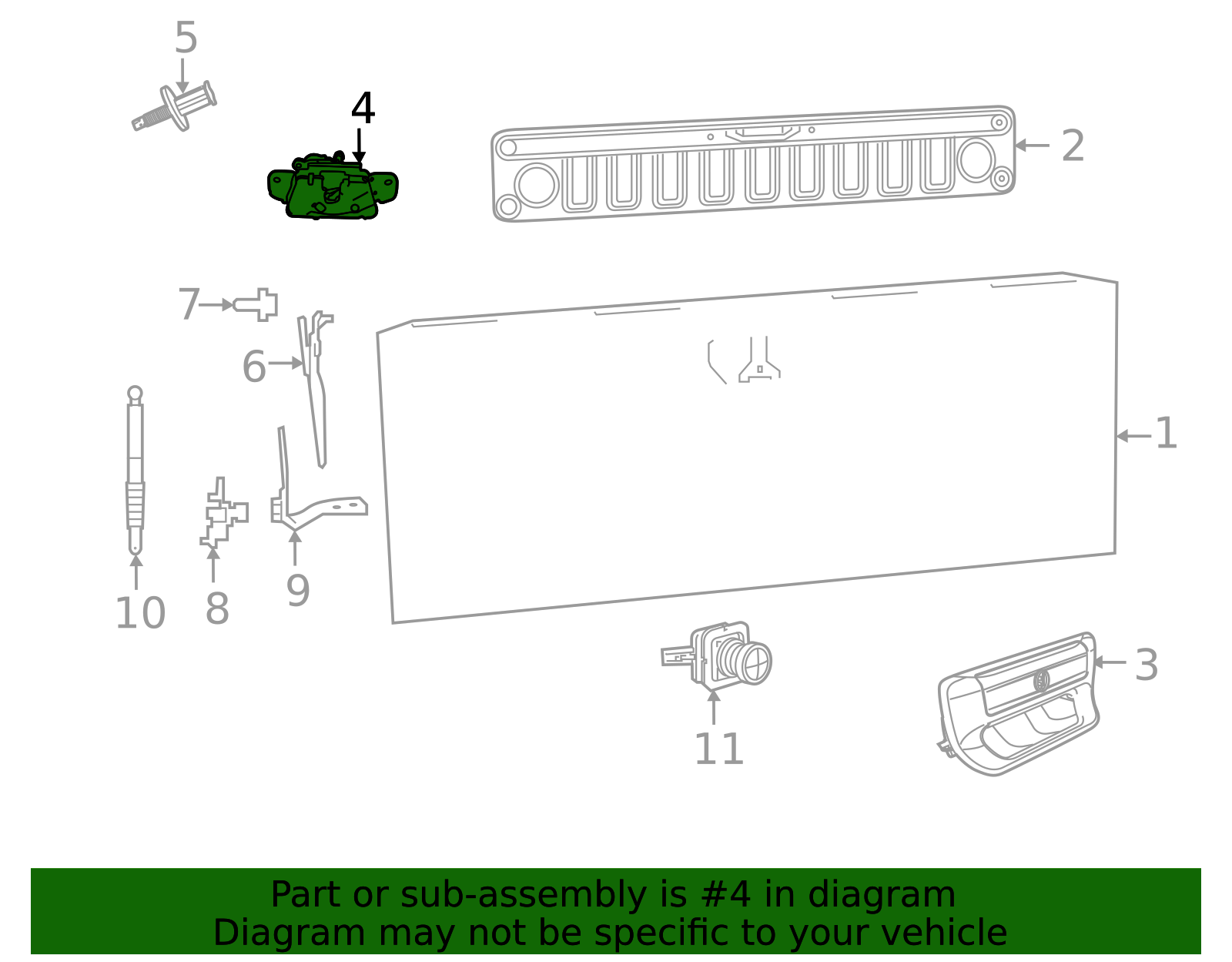 2019-2024 Ram 1500 Latch 68312079AM | Mopar Parts Canada