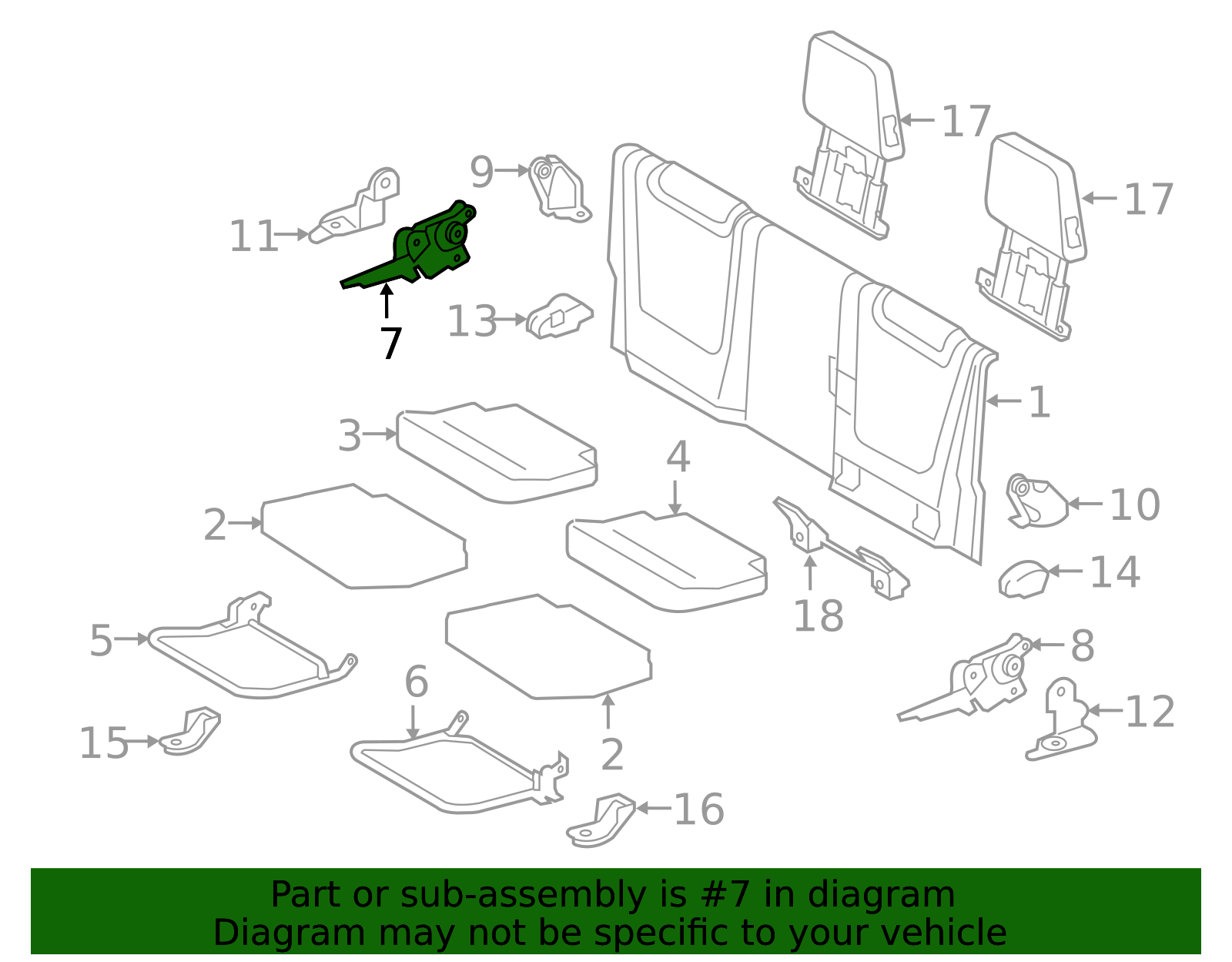 72650-04020 - High-Quality Seat Hinge for 2009-2023 Toyota Tacoma ...