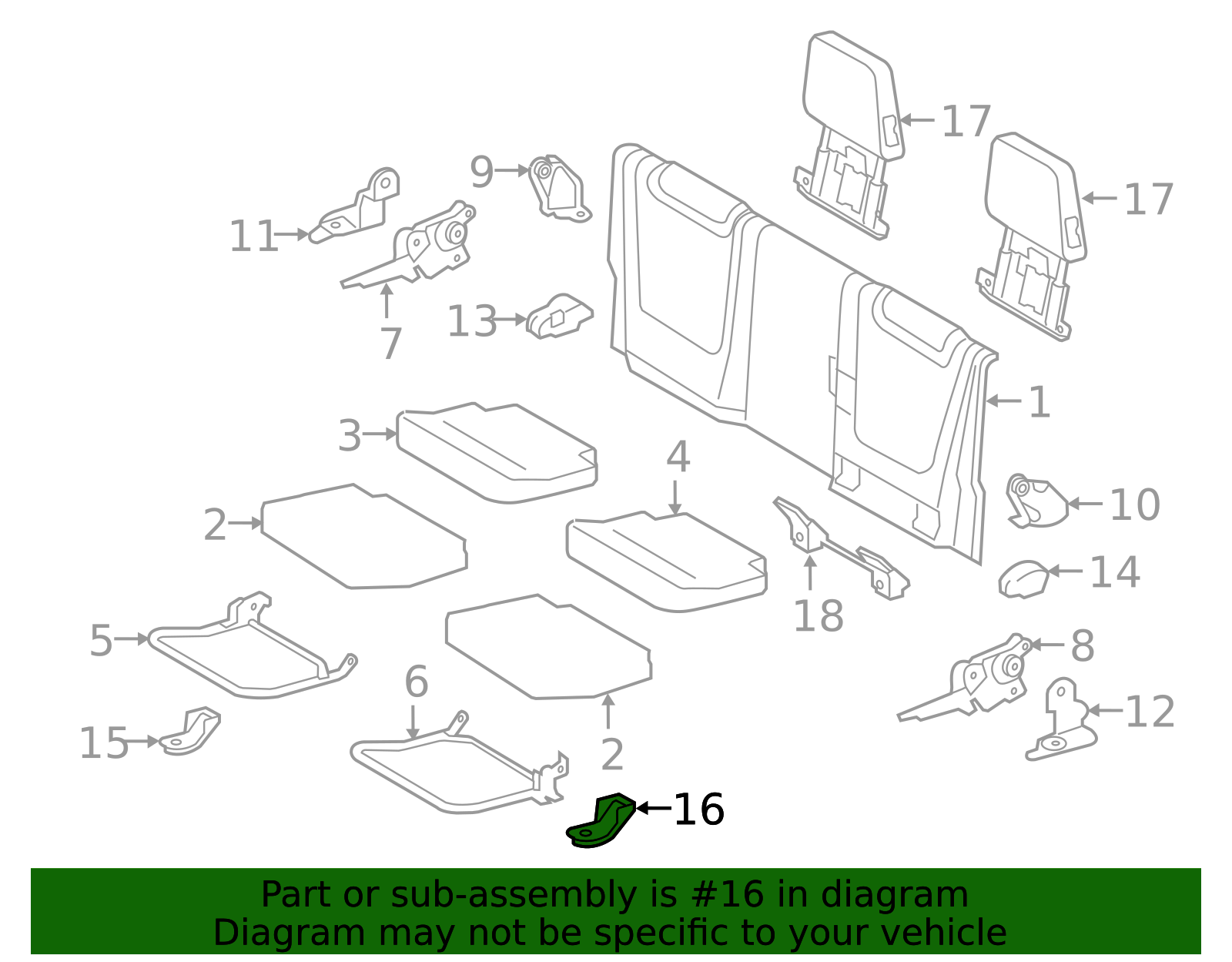 2016-2023 Toyota Tacoma Seat Bracket Lower Cover 72666-04020-C0 ...