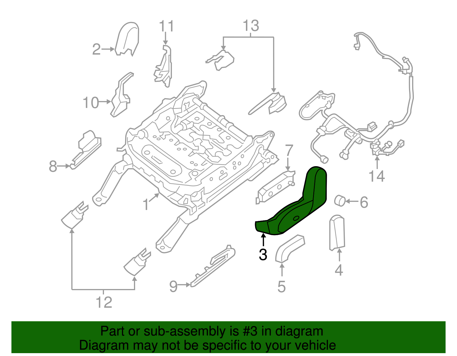 2017-2020 Infiniti QX60 Finisher Assembly-Cushion, Front Seat Outer ...