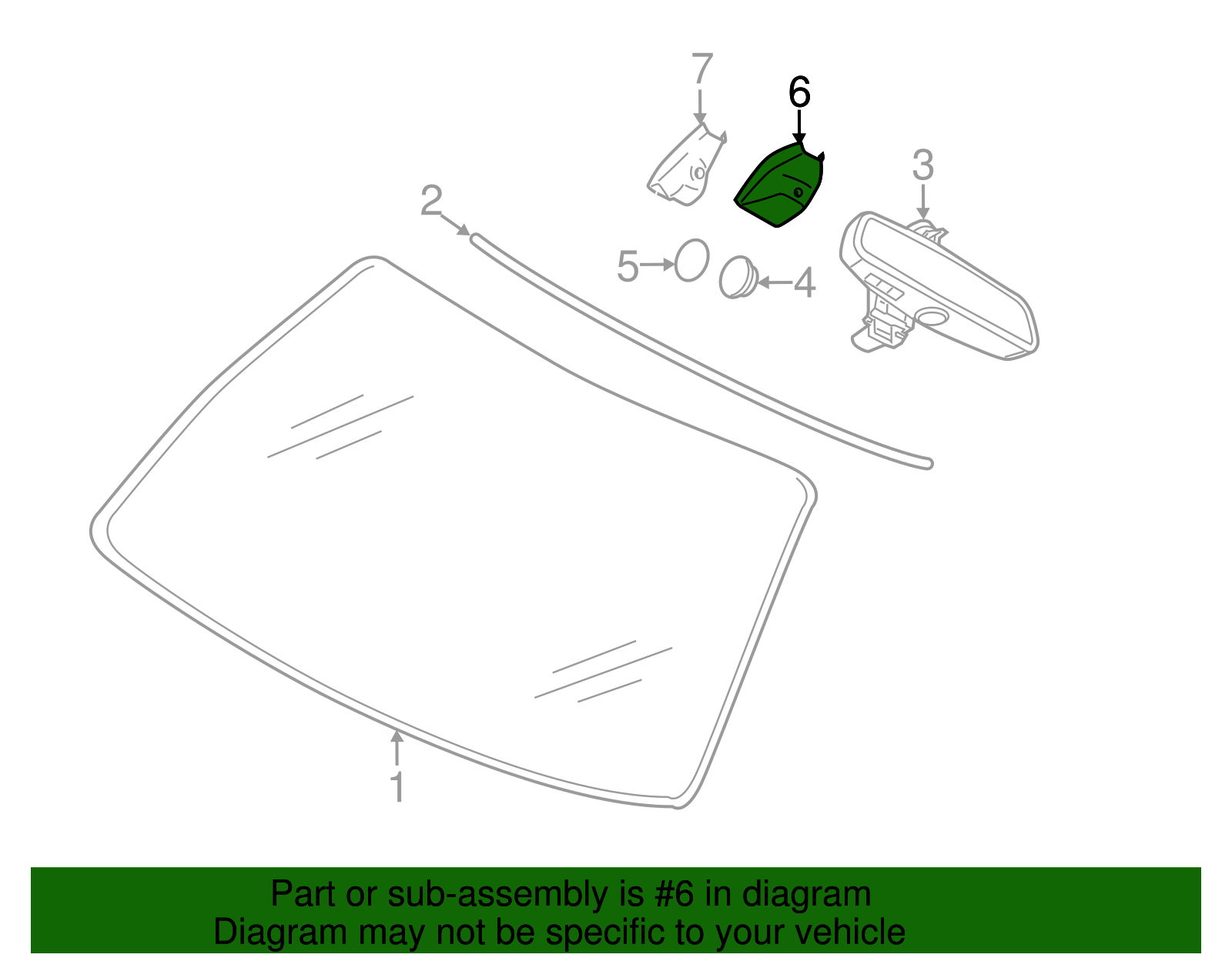 51-16-9-177-321 - Interior Rear View Mirror Cover - 2010-2013 BMW ...