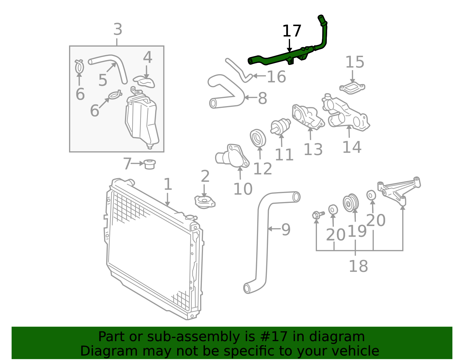 16206-0F010 - High-Quality Engine Coolant Bypass Pipe for AutoNation Parts