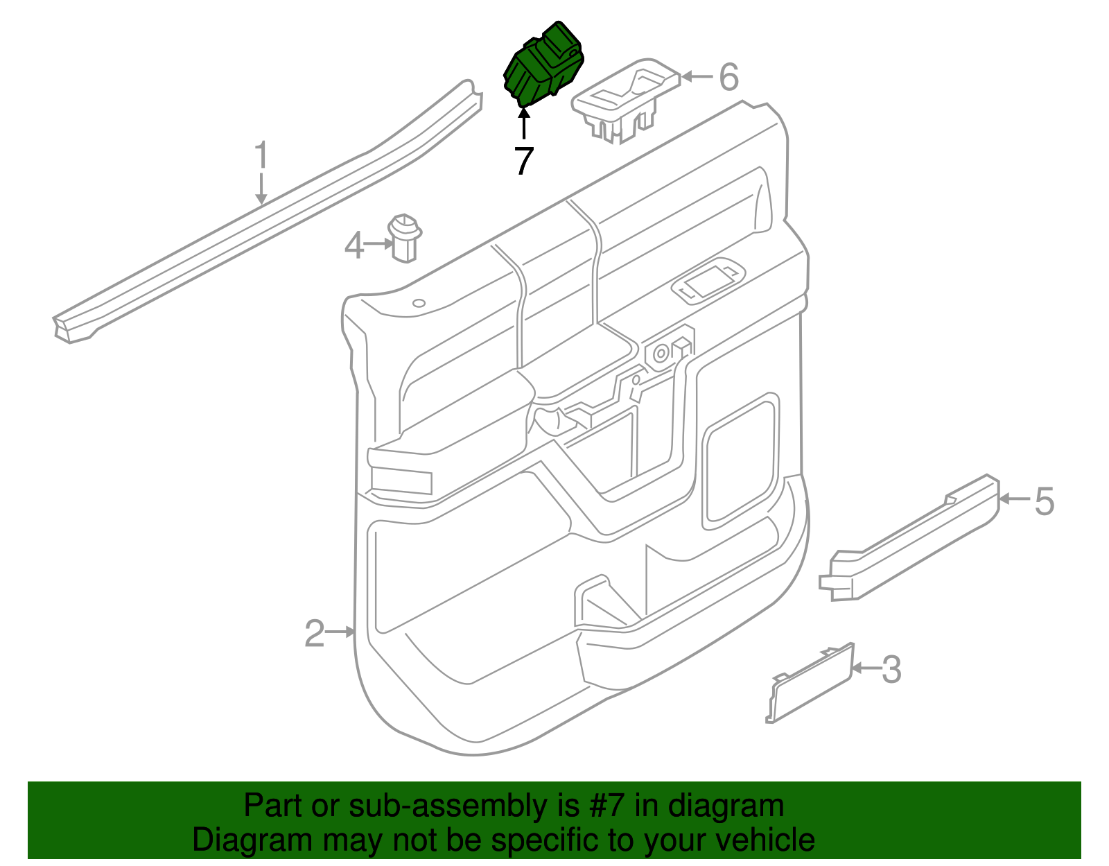 Genuine OEM Ford Part - Window Switch GB5Z-14529-AB | Genuine OEM Ford Parts & Accessories