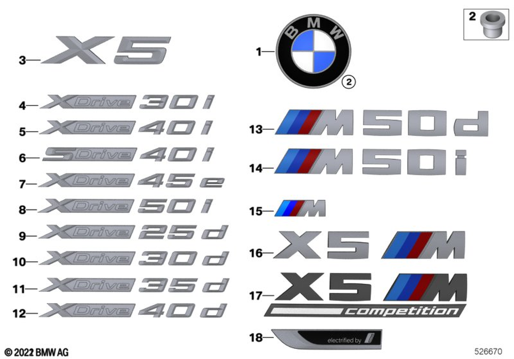51147436031 - BMW Label 2018-2020 BMW | Performance Auto Parts