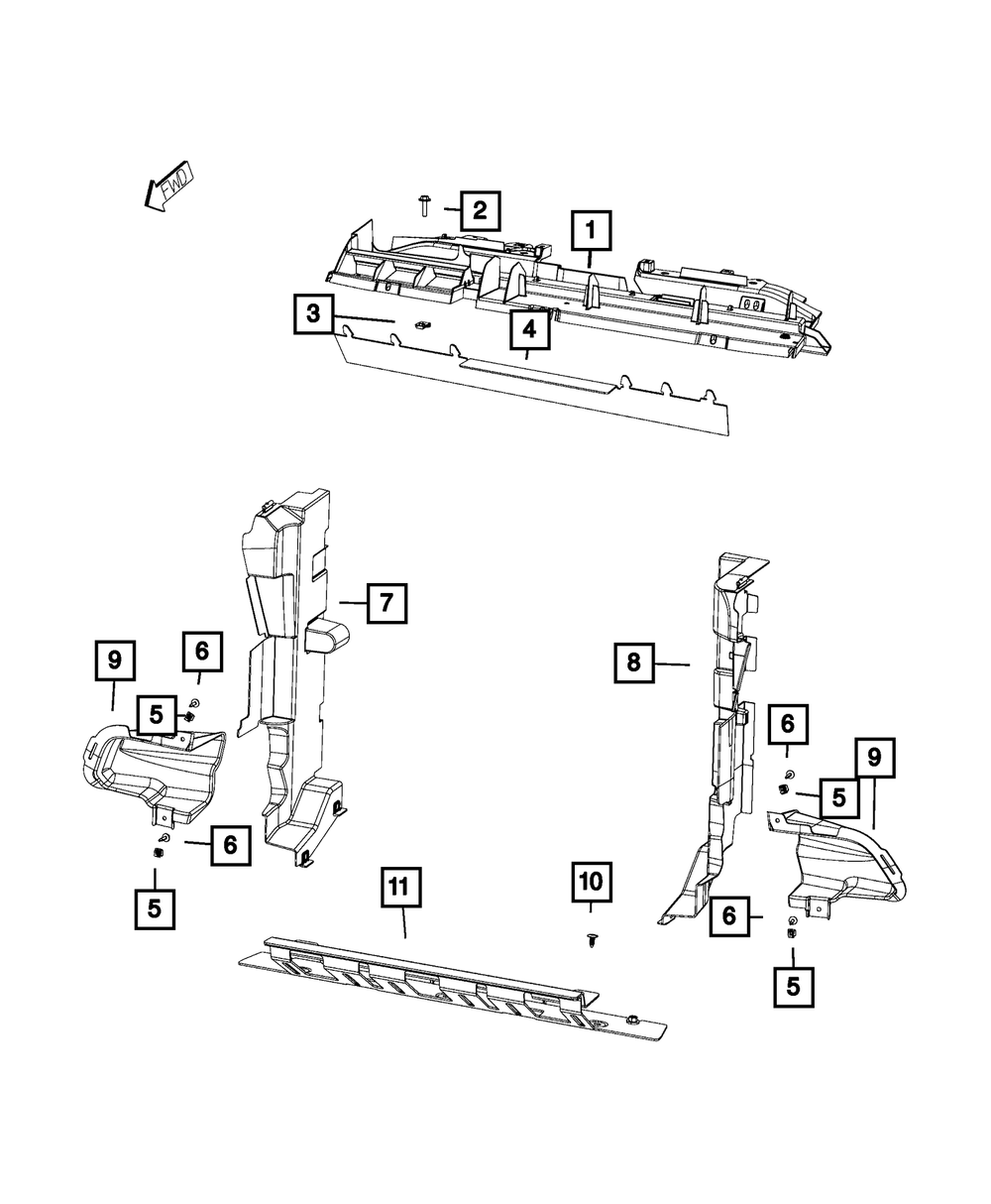 68184968AA - Air Inlet Baffle, Right 2014-2018 Jeep Cherokee | The ...