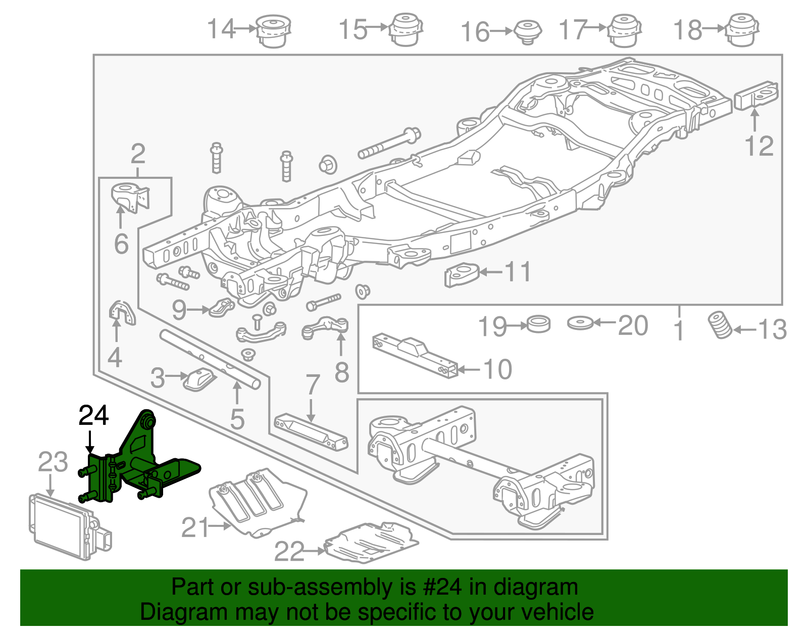2015-2020 GMC Forward Range Radar Bracket 23445225 | Capital Chevy Parts