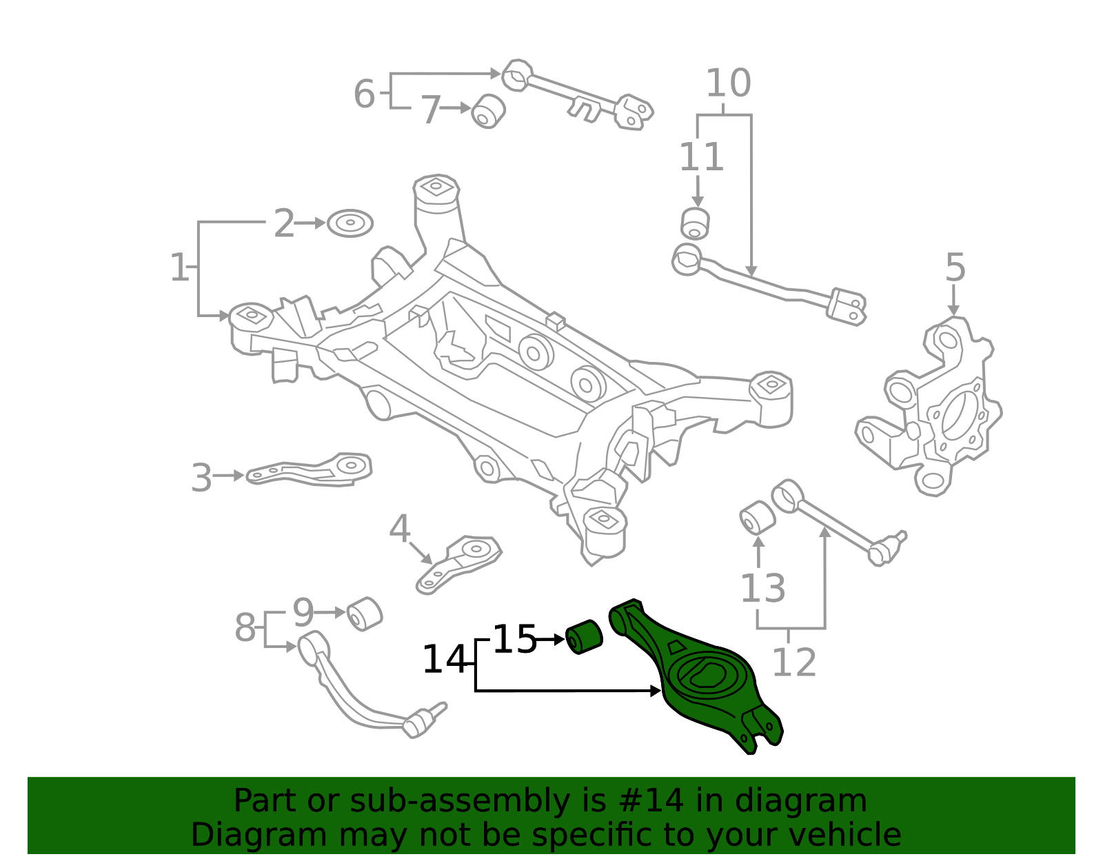 2011-2014 Hyundai Equus Lower Control Arm 55220-3N850 | QuirkParts
