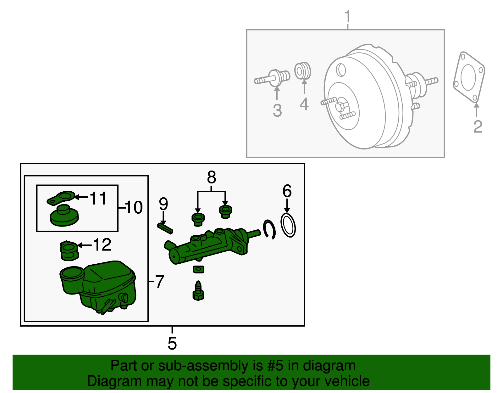 Genuine Toyota Master Cylinder part# 47201-52600 for 2012-2018 Toyota ...