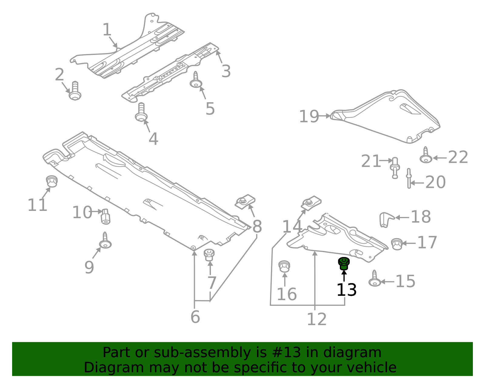 8E0-825-265-D - Front Shield Nut 2016-2025 Audi | Audi OEM Parts