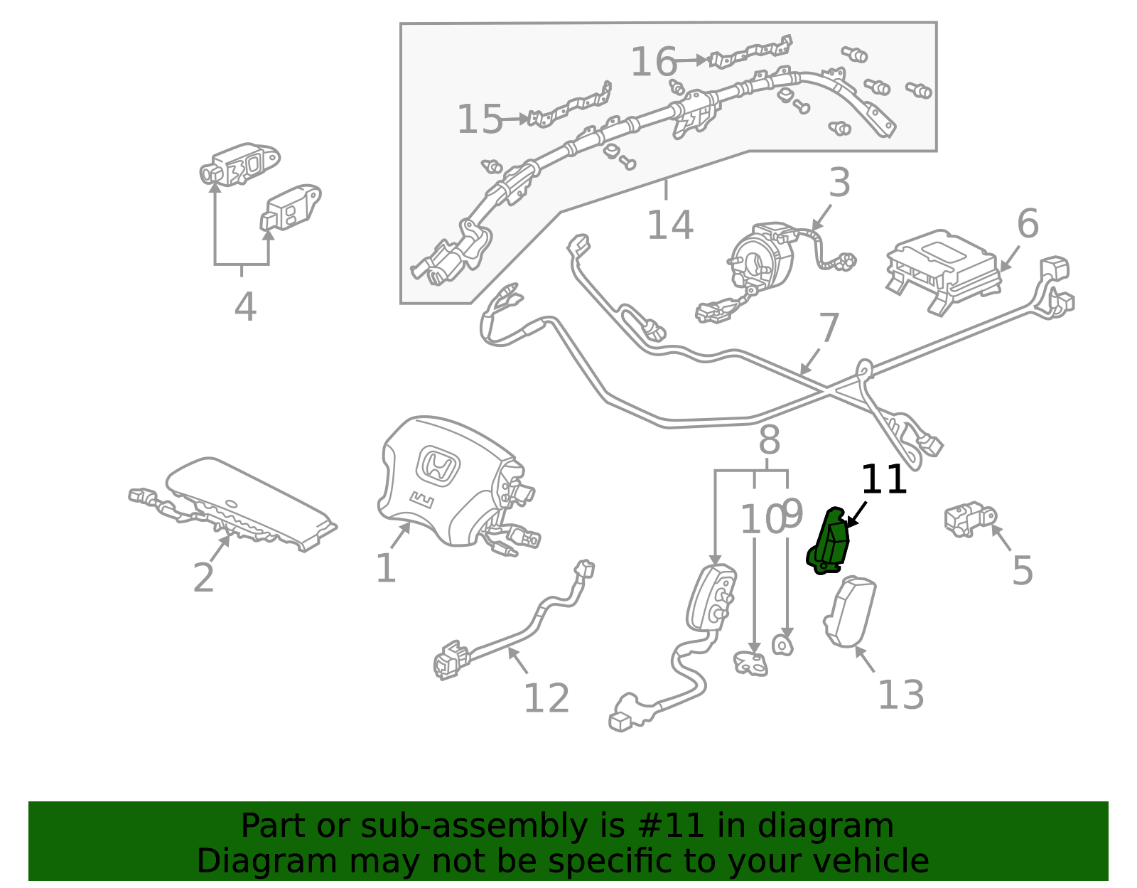81161-SDA-A01 - 2003-2006 Honda Accord - Opds Unit | Genuine Honda Parts