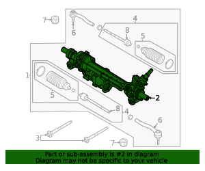2022-2025 Ford Bronco Rack And Pinion Assembly NB3Z-3504-C | OEM Parts ...