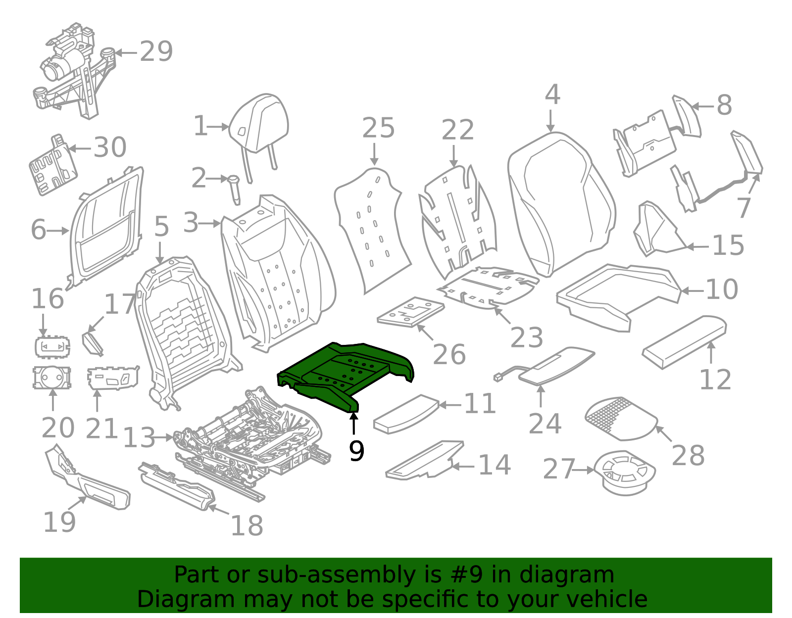 52106994374 - 2018-2025 BMW Seat Cushion Pad (52-10-6-994-374) | BMW of ...
