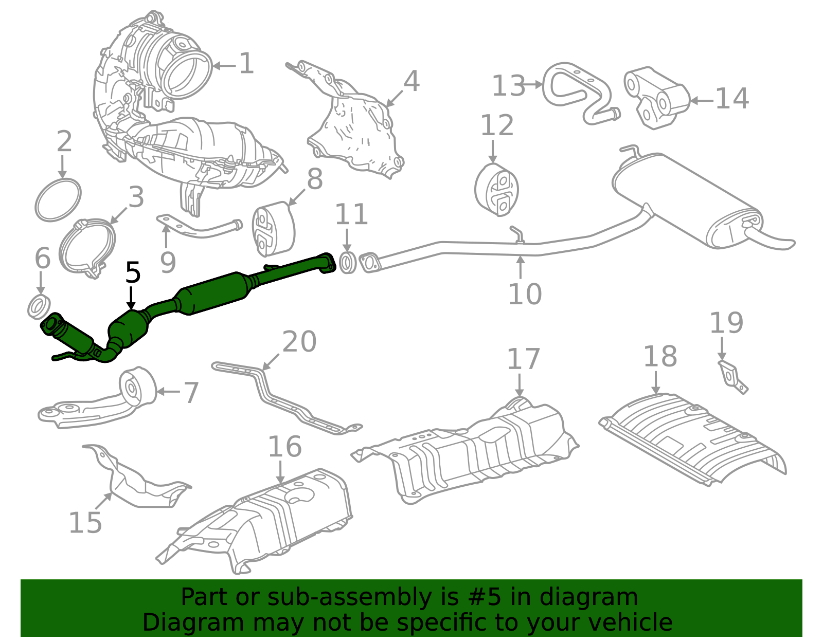 2023-2025 Toyota Crown Front Pipe 17410-25651 | Toyota Parts Center