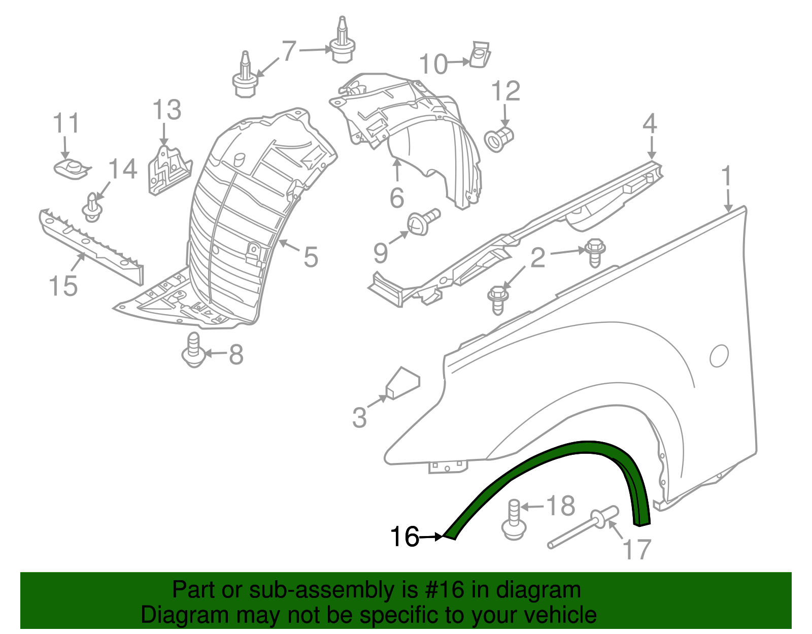 Wheel Arch Molding - Fender Flare OEM Protection | AutoNation Parts